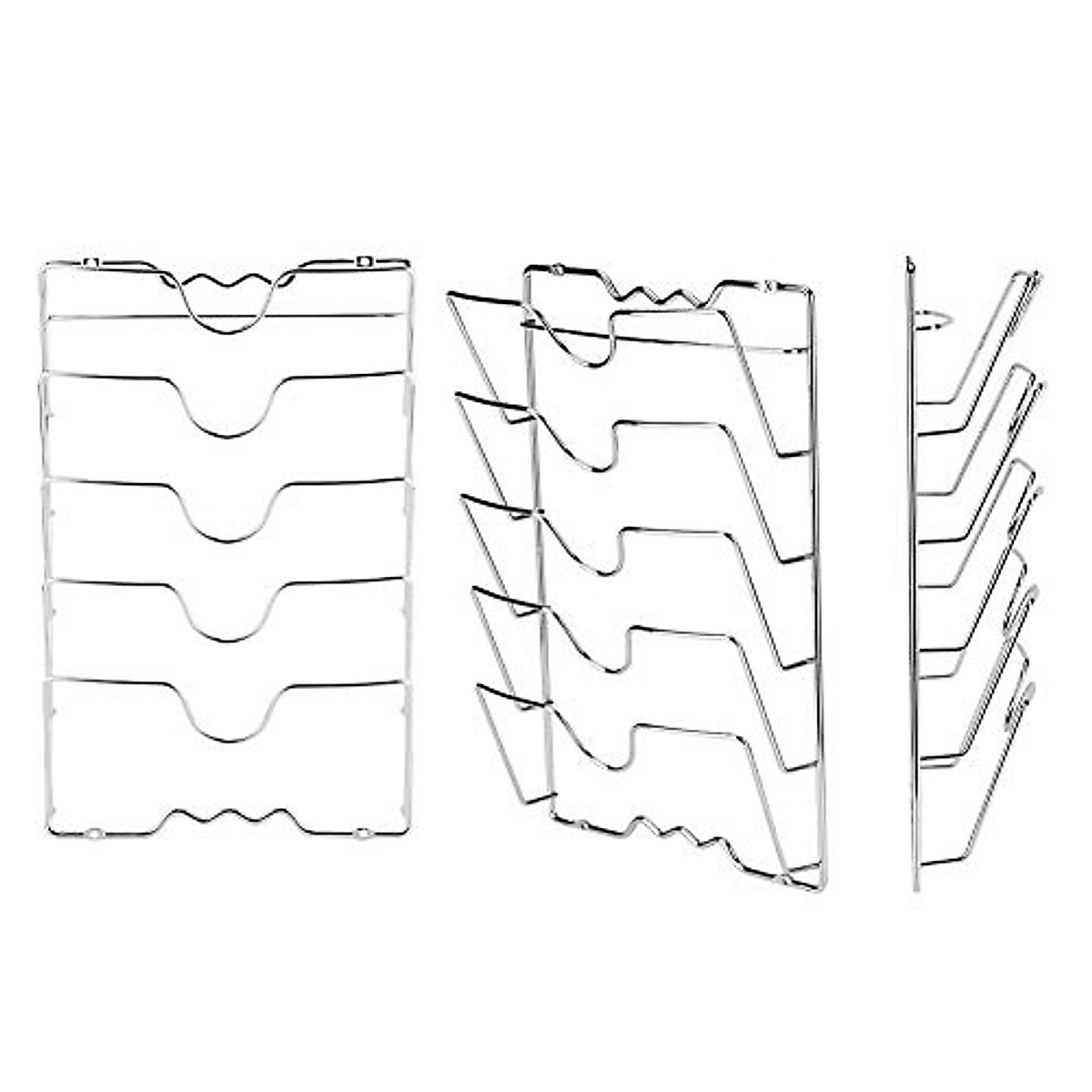 GLOGLOW Pan Lid Rack Cabinet Holder Lids Rack Hanging 5 Tier Pot Rack Ebay Cupboard with Poster Stand for Holder Poster Display Holder Shelf Pot Lid Holders