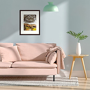 Golden State Art, 16x20 Picture Frames with Mat for 11x14 or 16x20 Picture Collage Gallery Wall Frame with Real Glass, Brown, 2 Pack