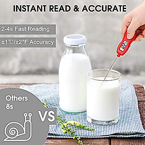 Digital Kitchen Food Meat Thermometer - AIMILAR AY6001-R1 Instant Read Cooking Meat Thermometers for Cooking and Grilling with Backlight Waterproof Magnetic for Grill Oven BBQ Smoker Turkey Water