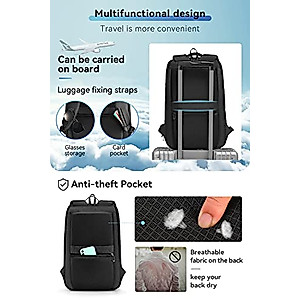 Thykebo High Tech Backpack for Men,Slim Laptop Backpack with USB Charging Port,Waterproof Business Backpack Ideal for Working,Daily