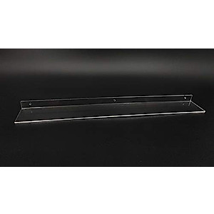FixtureDisplays® 22 X 3" Clear Floating Shelf Wall Mount Shelf Lip Stopper Shelf Guard Divider Plexiglass Edge Protection 10084-12PK-NF