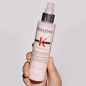 Kerastase Genesis Defense Thermique Blow Dry Primer | Heat Protectant for Weakened Hair Prone to Fallout Due to Breakage from Brushing | Detangles and Hydrates without Frizz | Sulfate Free | 5.1 Fl Oz