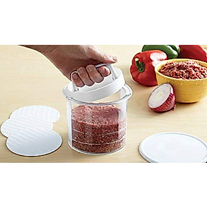 Mr. Bar-B-Q 12 Piece Patty Press Set | Save Time with Early Prep | Quick Release Insert | Makes Perfect Patties Every Time | Refrigerator and Dishwasher Safe | Great for Picnics and Tailgating