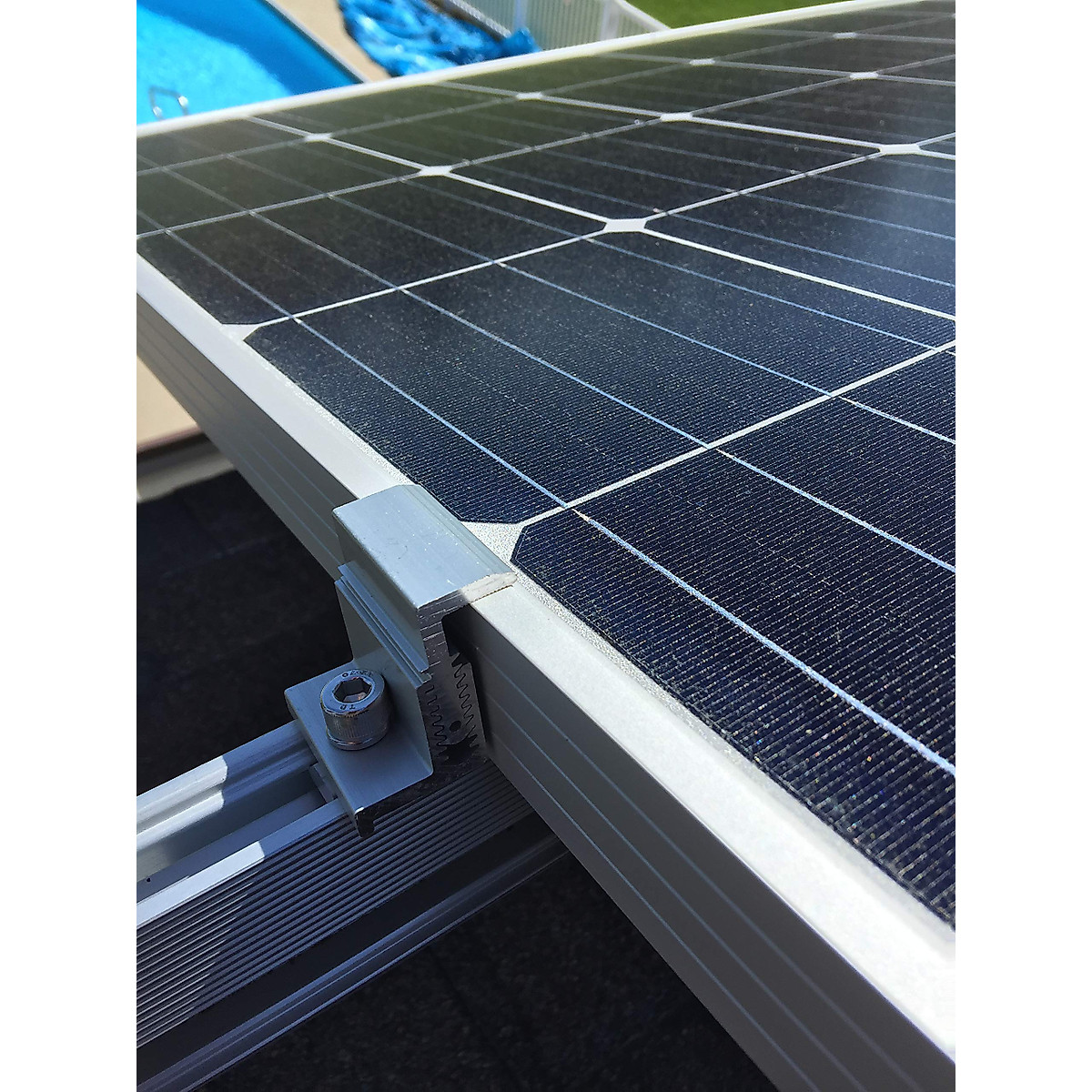 Solar Panel Mounting kit to Mount for 12 Solar Panels, with Clamps, L-Brackets & 88 Inch Rails