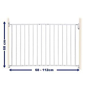 Dreambaby Arizona Extenda Baby Safety Gate - Hardware Mounted Gates - with Adjustable Width from 26.75-44 inches - White - Model L2164BB