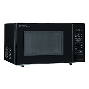 SHARP Black Carousel Cu. Ft. 1000W Countertop Microwave Oven (ISTA 6 Packaging), 1.1 Cubic Foot, 1000 Watts