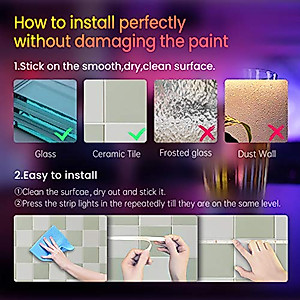 60ft Bluetooth LED Strip Lights,SMD 5050 Music Sync LED Lights Strip,RGB Color Changing LED Lights with Remote,Smart Phone APP Control,LED Lights for Bedroom,Ceiling,Room DIY(APP+Remote +Mic/60ftx1)