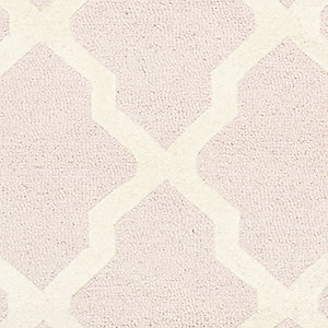 SAFAVIEH Cambridge Collection 2' x 3' Light Pink / Ivory CAM121M Handmade Trellis Premium Wool Accent Rug