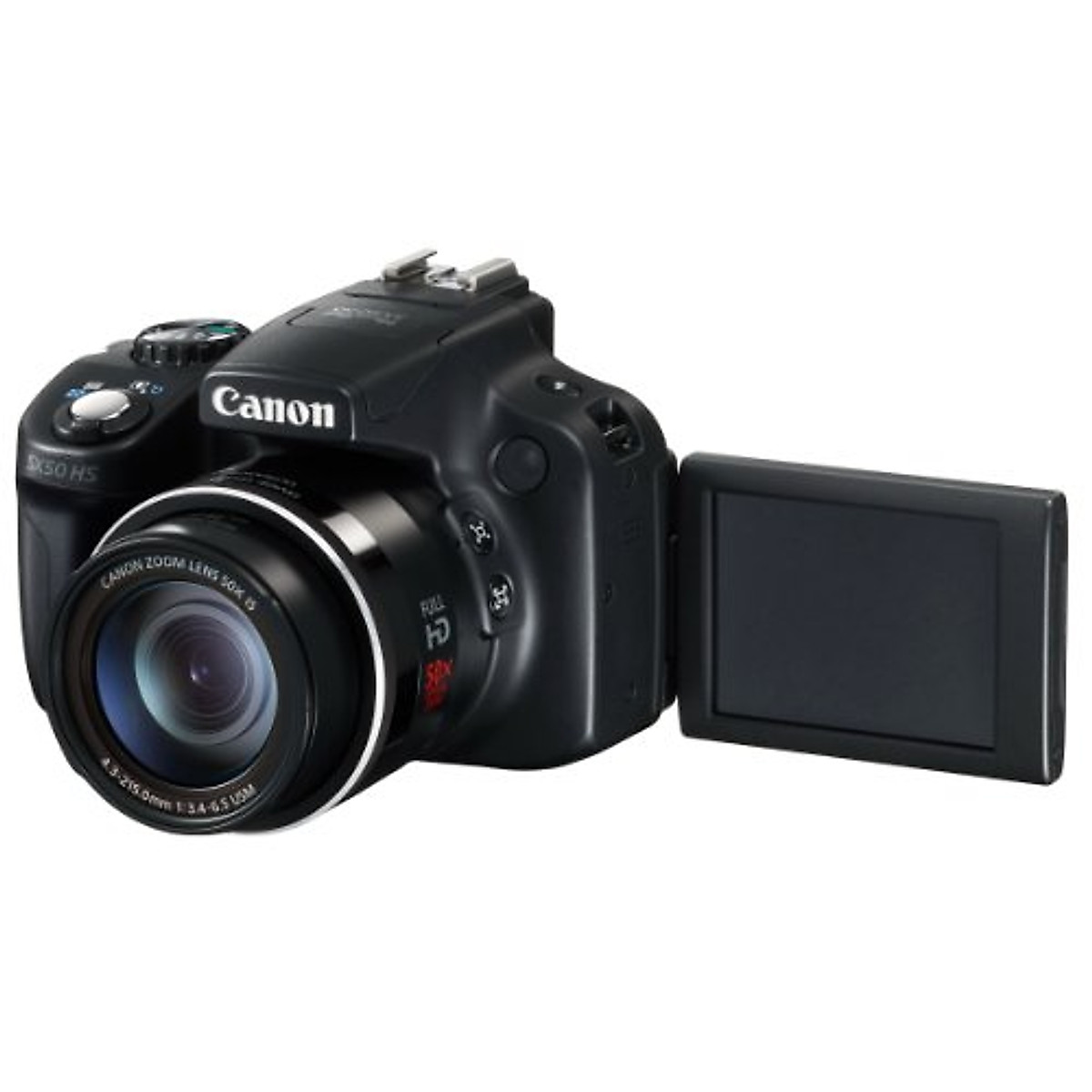 Canon PowerShot SX50 HS 12MP Digital Camera with 2.8-Inch LCD (Black) - International Version (No Warranty)