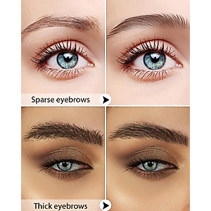 Naseny Waterproof Mascara Black Volume And Length,Liquid Mascara For Lash Extensions,Clear Eyebrow Gel Keep Brows Stay In Place All Day,Brow Freeze Goes a Long Way Creat Full Voluminous Eye Looking