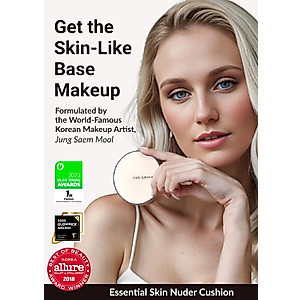 [JUNGSAEMMOOL OFFICIAL] Essential Skin Nuder Cushion (Light) | Refill Included | Natural Finish | Buildable Coverage | Makeup Artist Brand