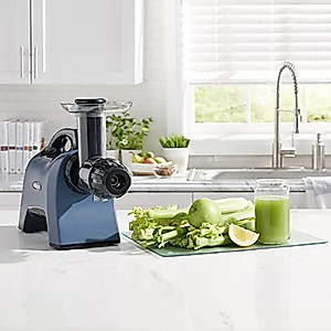 Omega MM1500BL Medical Medium Masticating Juicer, Cold Press Juicer Machine For Celery with Adjustable Dial, 200 W, Blue