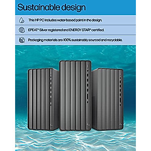 HP ENVY Desktop Computer, Intel Core i7-10700, 16 GB RAM, 1 TB Hard Drive & 512 GB SSD Storage, Windows 10 Pro (TE01-1254, 2020 Model)
