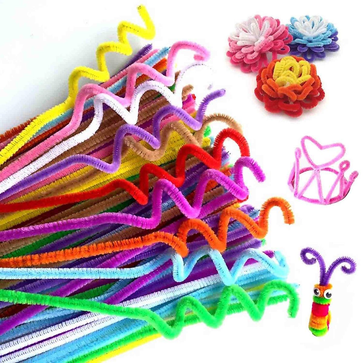 IVYRISE 200 Pieces Gold Chenille Stems Valentine Day Handmade Decoration for DIY Art Creative Crafts