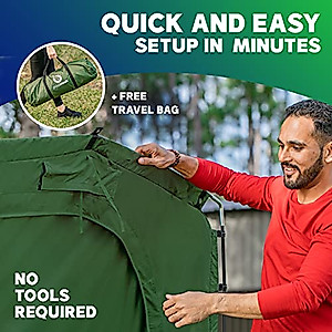 YardStash Bike Storage Tent Lightweight, Outdoor, Portable Shed Cover for Bikes, Lawn Mower, Garden Tools for Waterproof, Durable Tarp to Protect from Rain & Wind, Spring Cleaning Essential