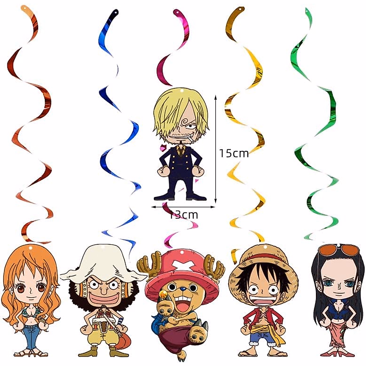 Piece Anime Birthday Decorations Party Supplies Party Favor Include Happy Birthday Banner, Cake Topper,Balloon，Cupcake Toppers, Anime Decorations for Girls