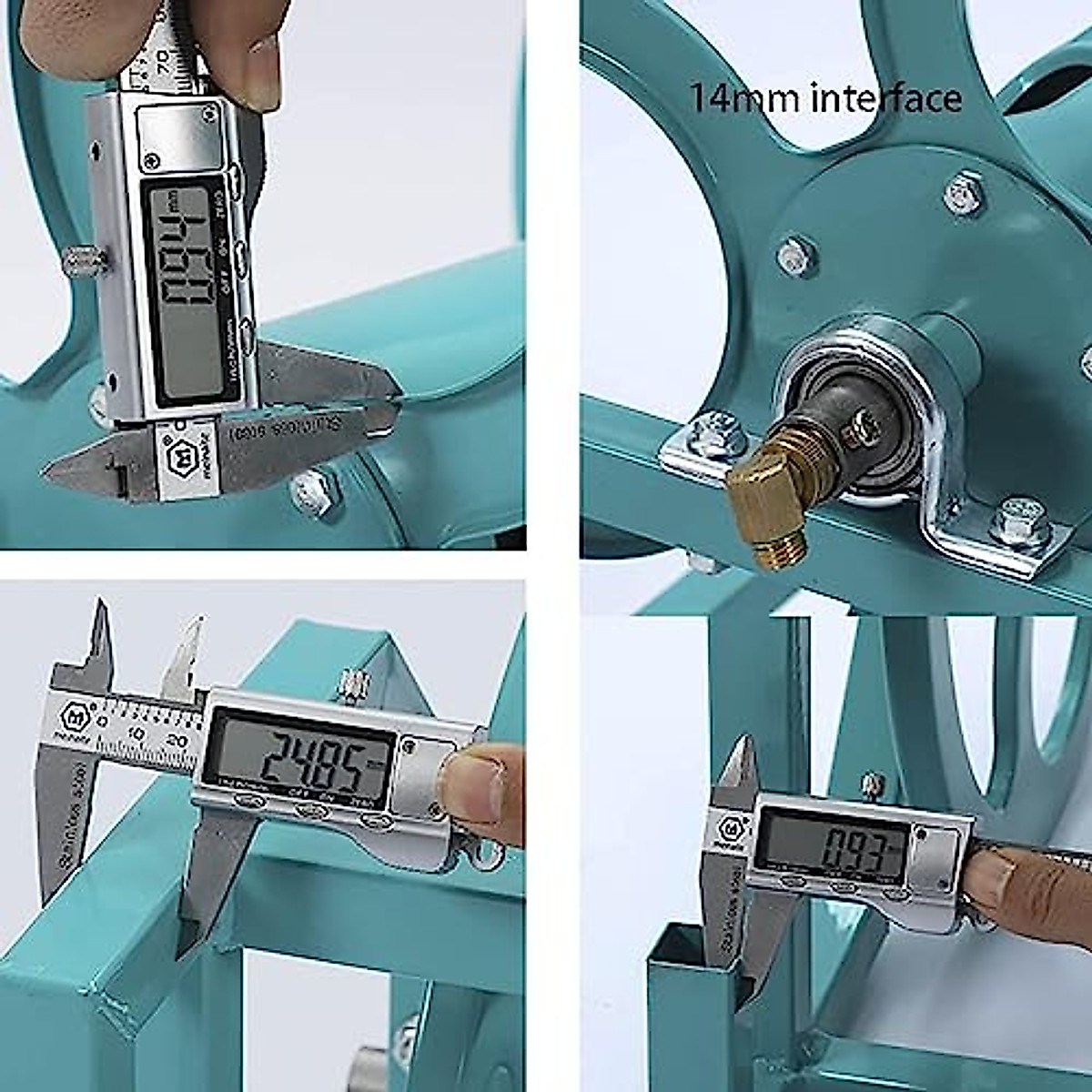 ILOOXI Wall Mounted Garden Hose Reel with Detachable Reel Metal Water Pipe Storage Rack,Wall-Mounted Design,Thickened Wrought Iron,with 3m Hose,1/2" Hose for Yard (Color : A)