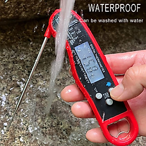 Meat Thermometer-Food Thermometer Compatible Bottle Cap Opening,Used for Cooking Kitchen Candy Meat Digital Thermometer,Instant Read Meat Thermometer for Oil Deep Fry BBQ Grill Smoker