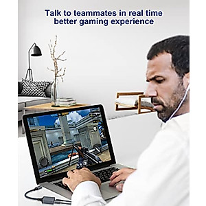 iAlegant USB C Microphone Adapter, USB C to Dual 3.5mm Female Aux Headphone Adapter, USB C to 3.5mm Splitter Mic Audio Adapter for Samsung S21 Note 20, Pixel 4 3 XL, iPad Pro 2020,MacBook Pro