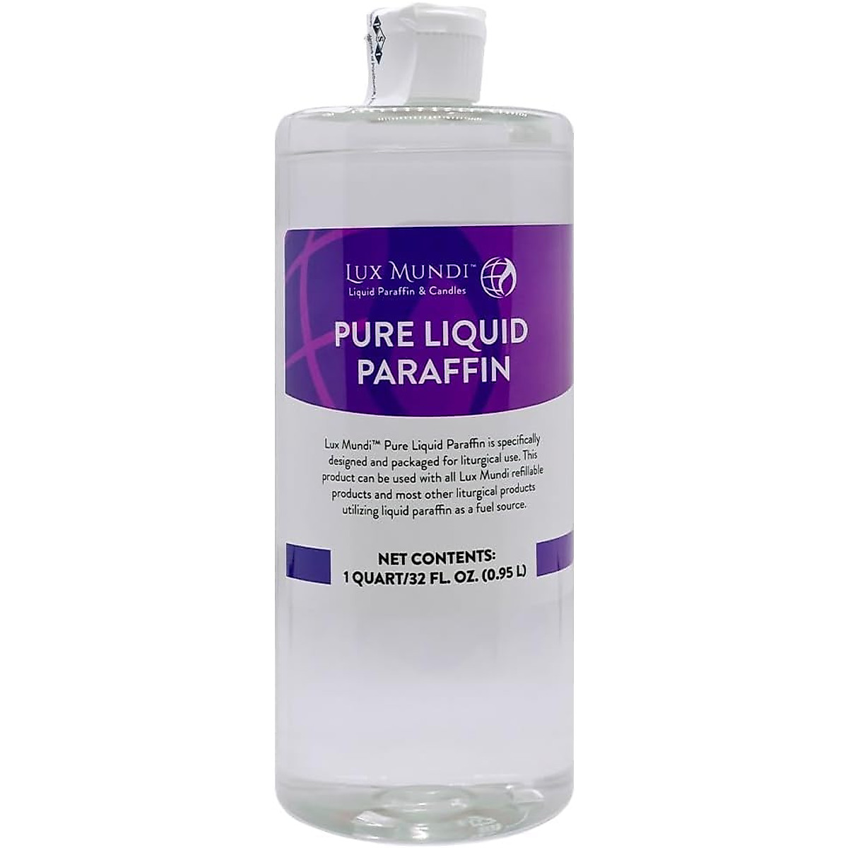 Altar Pure Liquid Paraffin Candle Fuel for Liturgical use | Liquid Church Candle Fuel Wax Free | Suitable for use in All Candle Shells | 1 US Quart or 32 Fluid Ounces.