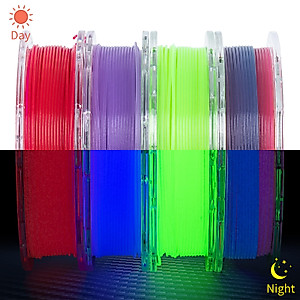 TRONXY Mini Desk 3D Printer CRUX1 with 4 Pack Colorful Glow in The Dark PLA 1.75mm 3D Printing Filament 250gx4