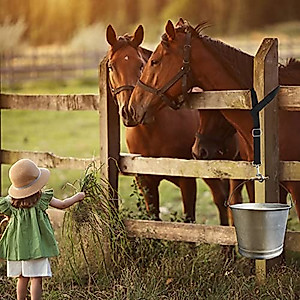 Cotton Horse Bucket Strap Hangers - 4 Pcs Adjustable 28" to 50" Length, Horse Goat Suppliers for Hay Nets, Water Buckets,Barn Hanging, Outdoor Feeders and Heavy Duty Horse Water Feed