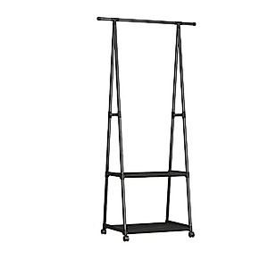 MFCHY Floor Clothes hat Rack Storage Household Bedroom Clothes Storage Rack Clothes Rack with Wheels