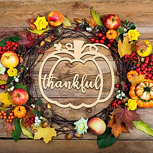 Fall Plate Decor 12 Pieces Pumpkin Wood Cutouts Thanksgiving Table Setting Wooden Word Cards with 12 PCS Burlap Cutlery Pouch Bags for Holiday Harvest Utensil Home Party Decor