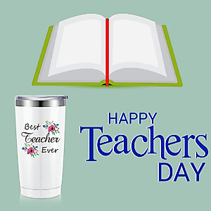 Patelai Teacher Appreciation Gifts for Women Best Teacher Ever Tumbler with Straw 20 oz Thank You Gifts for Women Travel Mug Teacher Gifts for Graduation Teachers Birthday Gifts