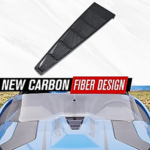 A & UTV PRO Center Hood Vent Accent for 2017-2023 Polaris Slingshot SLR S GT R, Carbon Fiber Style Turbo Hood Panel Trim Exterior Accessories, Replace OEM # 5452300, 1PC