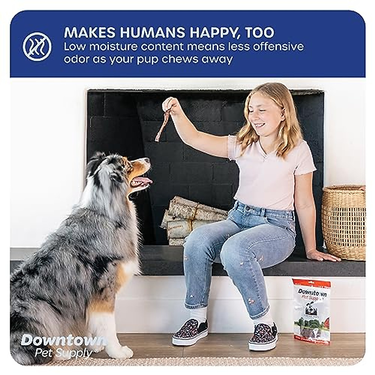 Downtown Pet Supply 12 inch 4 Pack of Bully Sticks for Medium Dogs & Large Dogs, Single Ingredient, Rawhide-Free Long Lasting Bully Sticks for Large Dogs- No Hide Bullsticks for Bully Stick Holder