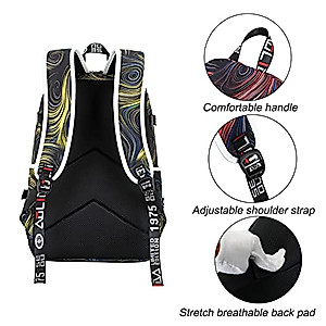 ZHIERNA Boys Backpack with Charging Port, Laptop Backpacks 17 Inch, Water Resistant Daypack Bookbags for College Students (Yellow)