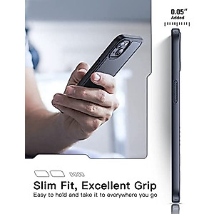 Humixx Designed for iPhone 13 Case & iPhone 14 Case [10FT Military Grade Drop Protection] [Anti-Scratch & Anti-Fingerprint] Shockproof Translucent Matte Back with Soft Bumper Protective Case, Black