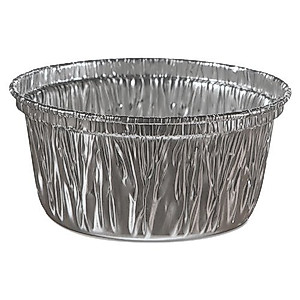 Handi-Foil Aluminum Baking Cups, 4 oz, 3 3/8 dia x 1 9/16h - 1000 containers per case.