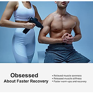 Fusion Black Pro Muscle Massage Gun Deep Tissue Percussion Muscle Massager Gun for Athletes Pain Relief Therapy and Relaxation, Percussion Therapy Chiropractor Massager, Body Massager (Black Pro)