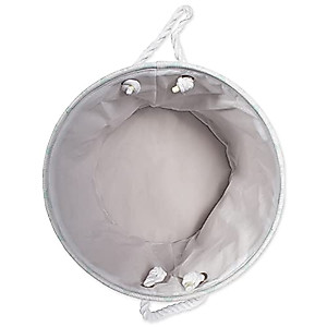 Bone Dry Pet Storage Collection Lattice Paw Print, Medium Round, White/Gray