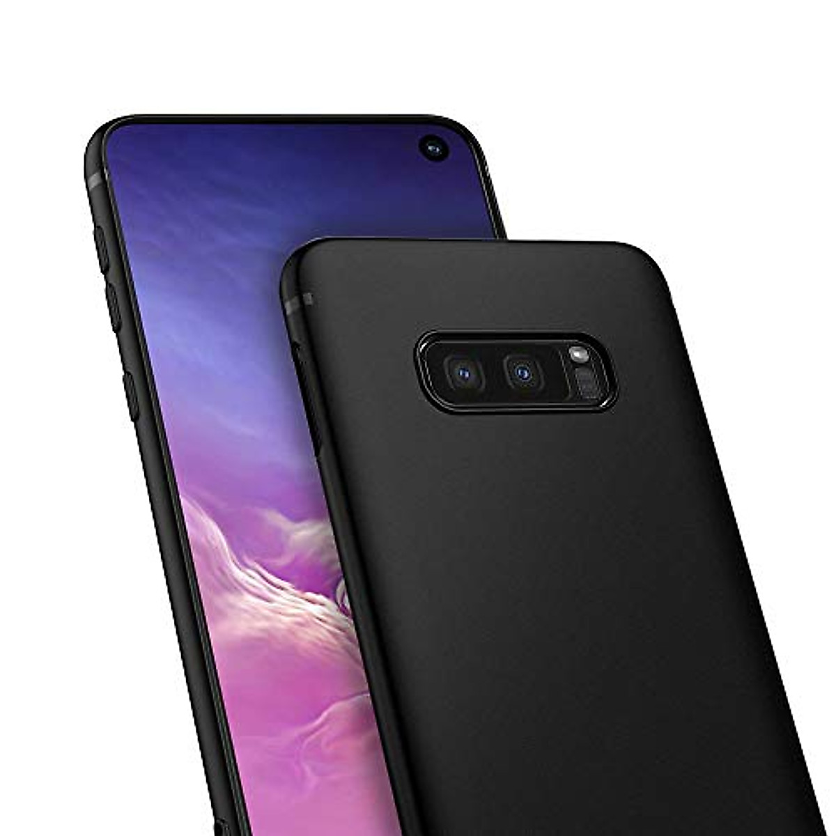 EasyAcc Phone Case for Samsung Galaxy S10e [Support Wireless Charging], Matte Black Slim TPU 5.8 Inch Cases Finish Profile Soft Thin Back Protective Cover Compatible with Samsung Galaxy S10e 5.8