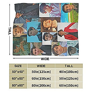 Aidan Gallagher Blanket Throw Blankets Ultra Soft Flannel Lightweight Throws for Couch, Bed, Plush Fuzzy Flannel Microfiber Warm Thermal Blanket All Seasons Use 60"x50"