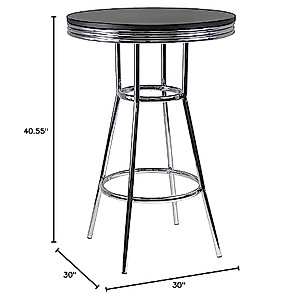 Winsome Wood Summit Dining, Black, Pub Table