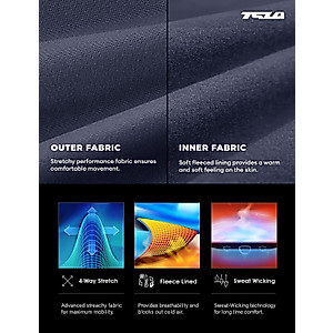 TSLA Men's Thermal Underwear Set, Microfiber Soft Fleece Lined Long Johns, Winter Warm Base Layer Top & Bottom, Soft Micro Fleece Dark Grey, Small