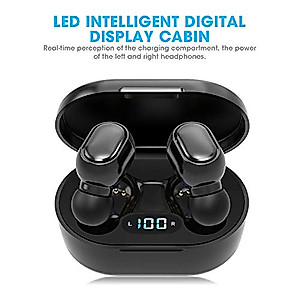 Wireless Bluetooth Headphones, HiFi Digital Display Stereo Earphone, Waterproof Life Wireless Sports Headphones, Hands-Free Outdoor Headphones, Gift(E7S)