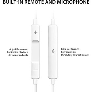 [Apple MFi Certified] Apple Headphones Wired Earbuds with Lightning Connector Earphones with Built-in Microphone & Volume Control Compatible with iPhone 14/13/12/11/XR/XS/X/8/7/SE