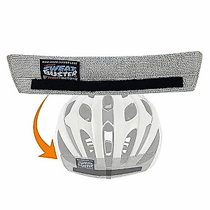 Sweat Buster Skinny Bike Helmet Sweatband. Stops Dripping Sweat. Premium Comfort, Simple Helmet Integration & Quick Removal for Washing. All Cycling Helmets (Light Gray, Single)