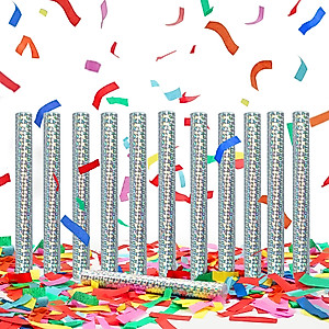 12 Pack Colorful Confetti Wands Handheld Confetti Flick Flutter Sticks Confetti Poppers for Wedding Birthday Graduation Baby Shower Anniversary Christmas New Year's Party Celebrations Supplies
