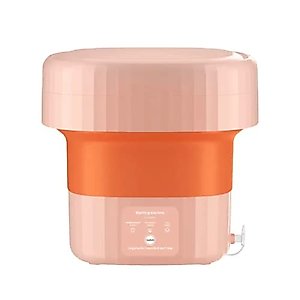 1pc Small Washing Machine, 6L Folding Portable Sterilization Drying Laundry Machine For Underwear Socks Baby Clothes