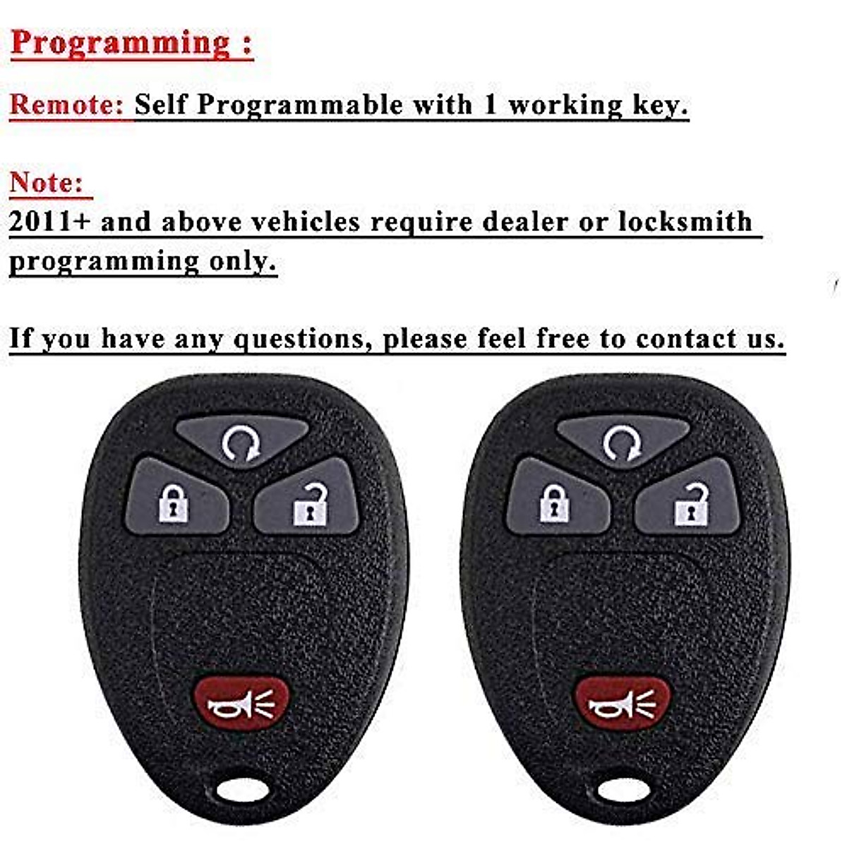 SaverRemotes Key Fob Compatible for 2007 2008 2009 2010 2011 2012 2013 Chevy Silverado 1500 2500 3500 Keyless Remote Replacement for OUC60270 OUC60221
