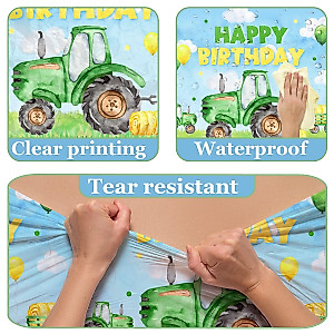 Pymurod Tractor Birthday Party Supplies 3pcs Tractor Tablecloths Tractor Birthday Table Cloth Tractor Table Cover for Kids Birthday Party Baby Shower Tractor Birthday Party Favors
