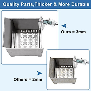Criditpid 86624 Burn Pot Replacement for Vogelzang VG5790, VG5770 Pellet Stove, Stainless Steel Firepot for US Stove King KP130, 5502M, Ashley 5500 5500M 5500XL Pellet Stoves.