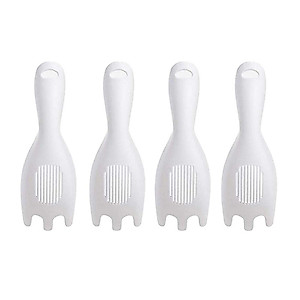 SUODAO Rice Grain Drainer,Useful Cooking Kitchen Tool Separate Beans Rice Colander Filter Rice Washer Strainer Clip(4PCS White)