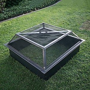 Blue Sky Outdoor Living SML3908 39" Screen Self-Assembled Square Spark Cover, Black